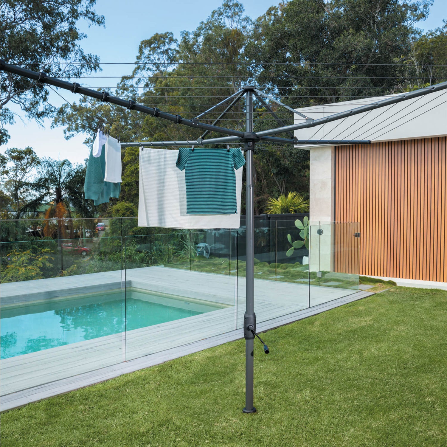 Hills Rotary 7 Line Fold Away Removable Clothesline